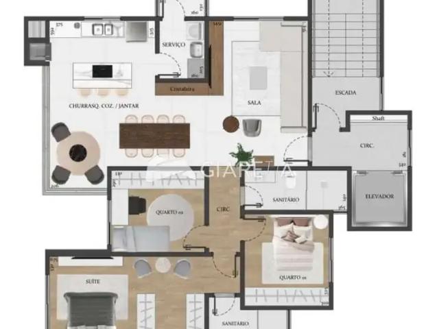 Apartamento para Venda em Toledo/PR Jardim La Salle 2 Quartos