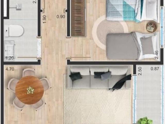 Apartamento para Venda em Ubatuba, Praia da Tabatinga, 2 dormitórios, 1 banheiro, 1 vaga