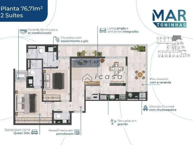 Apartamento para Venda em Ubatuba/SP Toninhas 2 Quartos