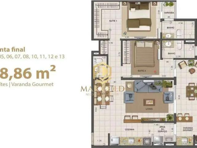 Apartamento para Venda em Ubatuba/SP Toninhas 2 Quartos
