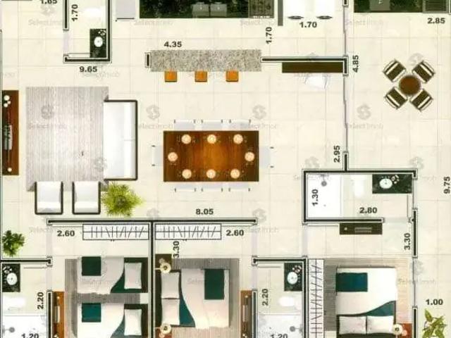 Apartamento para Venda em Ubatuba/SP Barra da Lagoa 3 Quartos