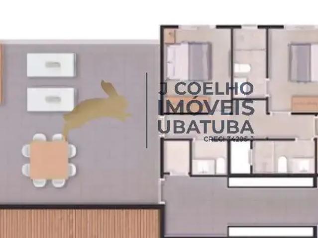 Apartamento para Venda em Ubatuba/SP Barra da Lagoa 3 Quartos