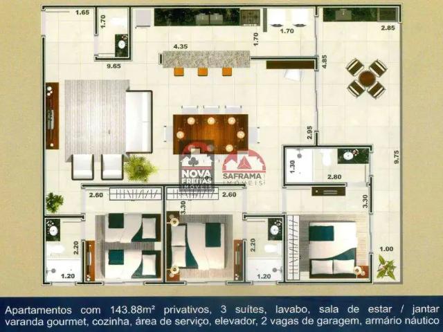 Apartamento para Venda em Ubatuba/SP Itaguá 3 Quartos