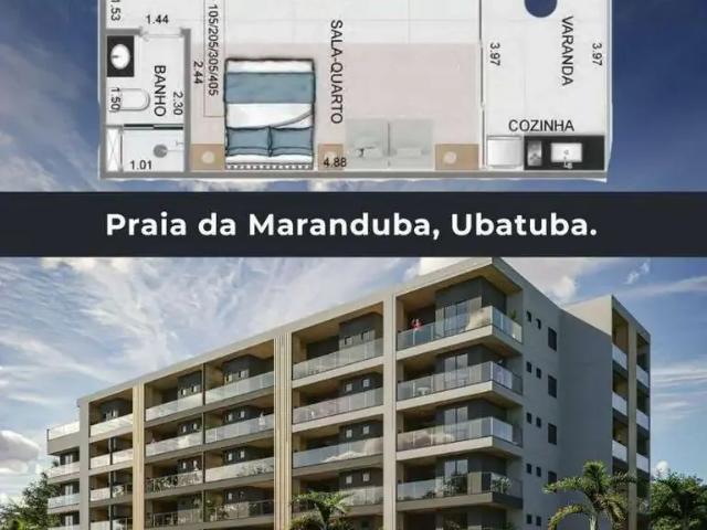 Apartamento para Venda em Ubatuba/SP Praia de Maranduba 1 Quartos