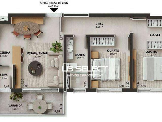 Apartamento para Venda em Uberlândia/MG Gávea 2 Quartos