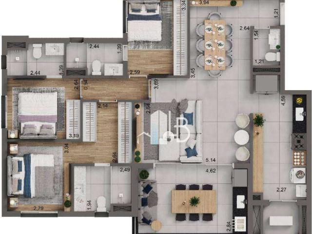 Apartamento para Venda em Uberlândia/MG Jardim Karaíba 3 Quartos