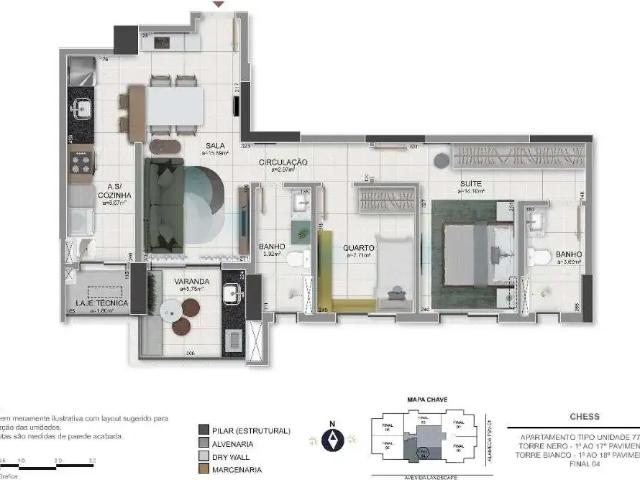 Apartamento para Venda em Uberlândia/MG Jardim Sul 2 Quartos