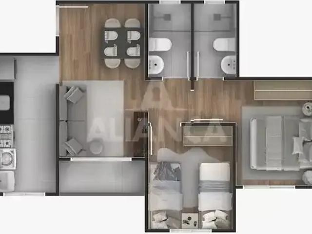 Apartamento para Venda em Uberlândia/MG Residencial Fruta do Conde 2 Quartos