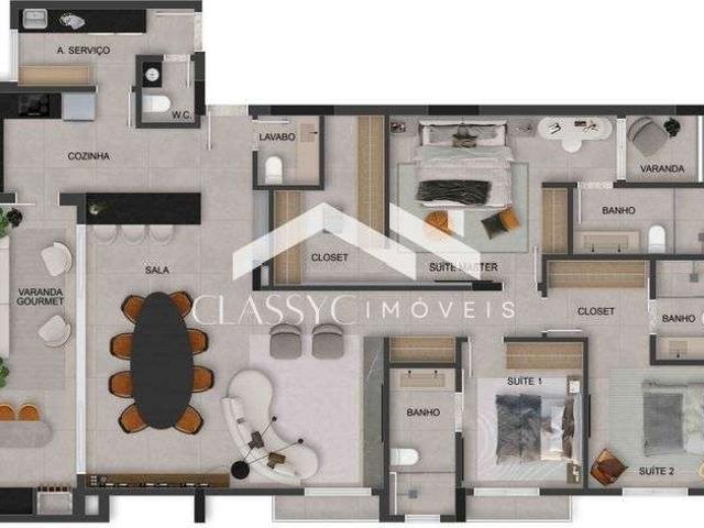Apartamento para Venda em Uberlândia/MG Santa Maria 3 Quartos