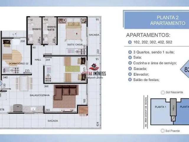 Apartamento para Venda em Uberlândia/MG Santa Mônica 3 Quartos