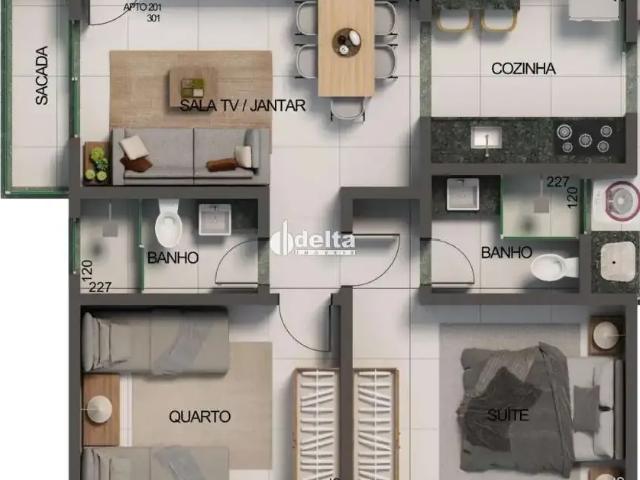 Apartamento para Venda em Uberlândia/MG Santa Mônica 2 Quartos