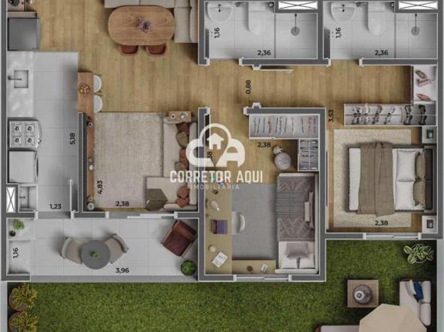 Apartamento para venda em Vila Grego Ii de 54.00m² com 2 Quartos, 1 Suite e 1 Garagem