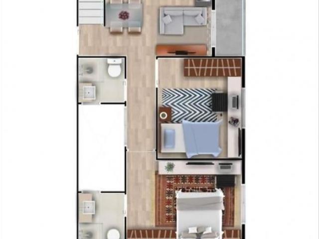 Apartamento para venda em Vila Floresta de 49.00m² com 2 Quartos, 2 Suites e 1 Garagem
