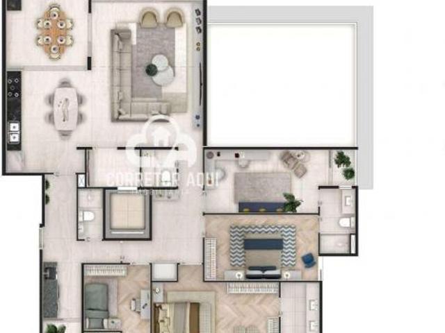 Apartamento para venda em Vila Frezzarim de 194.00m² com 4 Quartos, 4 Suites e 3 Garagens