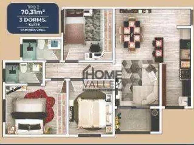 Apartamento para Venda em Vinhedo/SP Santa Claudina 2 Quartos