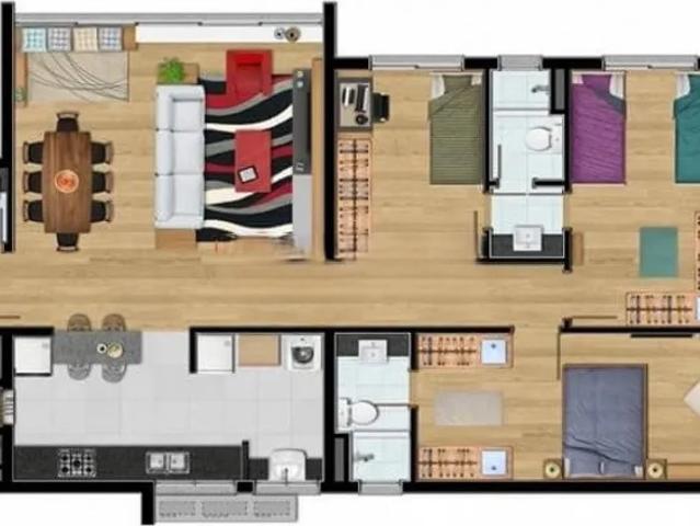 Apartamento para venda tem 114 metros quadrados com 3 quartos em Nonoai Porto Alegre RS