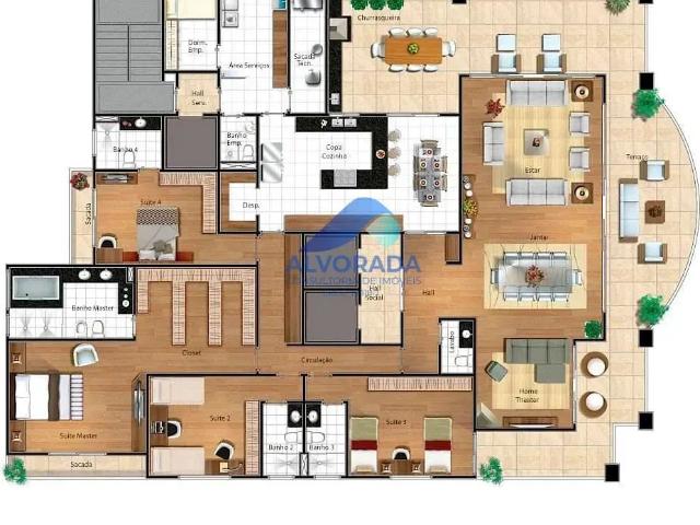 Apartamento para Venda/Aluguel com 4 quartos, 415 m² por R$ 8.500.000