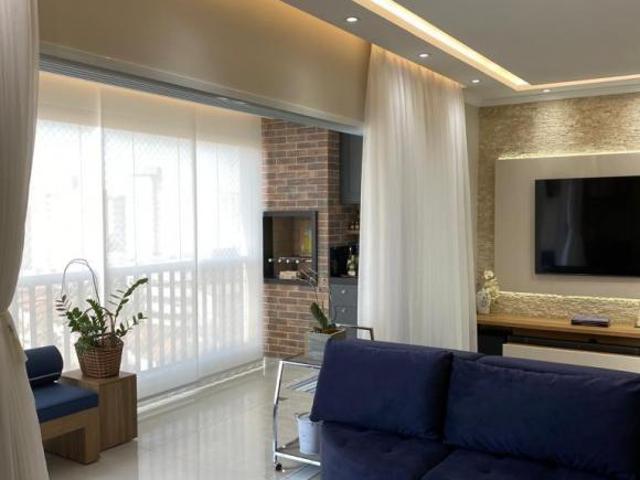 Apartamento Pauliceia mobiliado 121 metros, 3 vagas