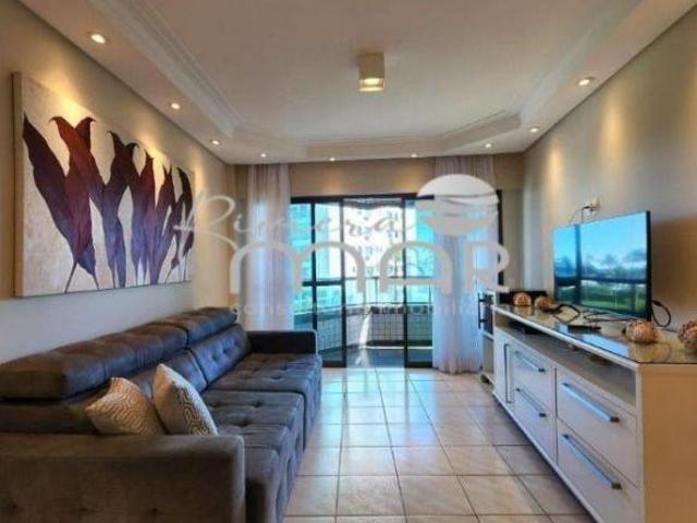 Apartamento pé na areia com vista para o mar, 3 dormitórios, 110 m², em Riviera