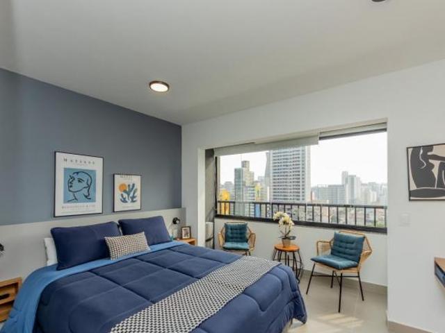 Apartamento Pinheiros 25M², 1 Dorm, Mobiliado, Eletrodomésticos, Armários, Split, Academia, Churra