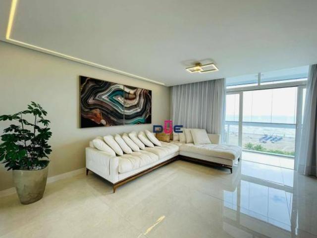 Apartamento porteira fechada na orla, com vista mar e 3 dormitórios no Gonzaga, Santos