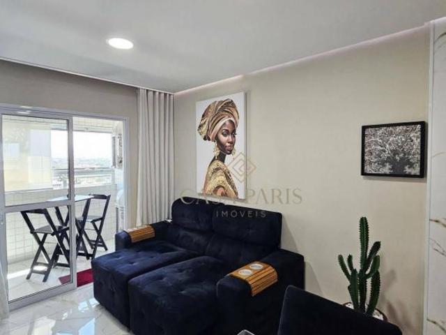 Apartamento PORTEIRA FECHADA com 1 suíte à venda, 46 m² por R$ 449.000 Vila Guilhermina Praia Gr
