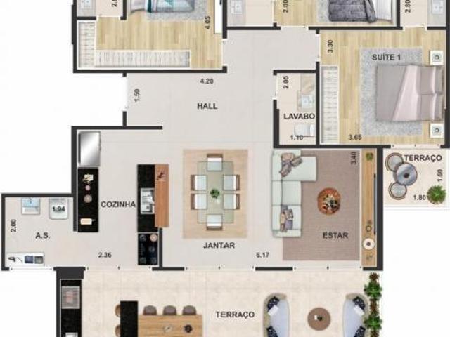 Apartamento próximo à praia com varanda gourmet — Pitangueiras — Guarujá