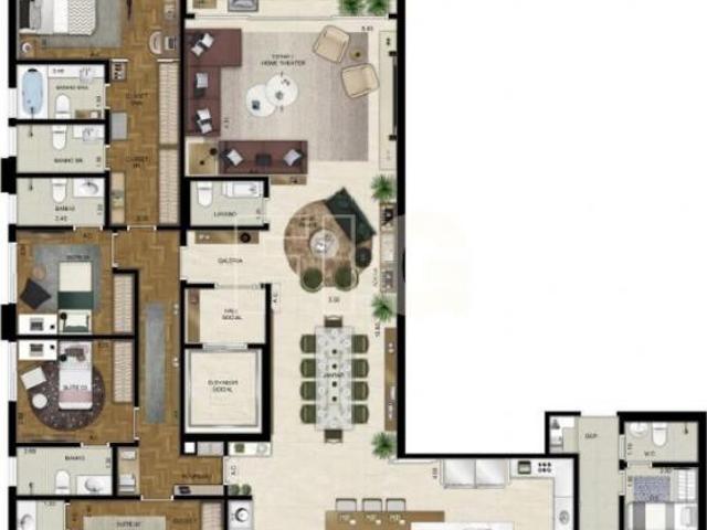 APARTAMENTO REAL PARQUE | CIDADE JARDIM Venda 252 m² 3 Suítes 4 Vagas + Depósito