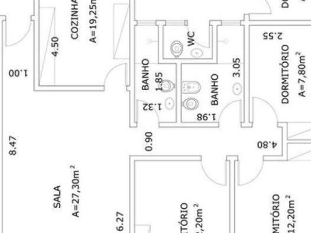 Apartamento reformado com 116m² de área útil, 1 vaga, 2 dormitórios sendo 1 suíte
