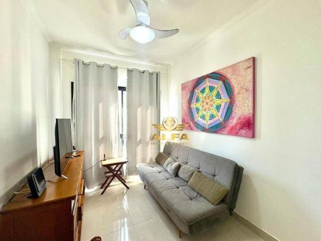 Apartamento reformado com 1 dormitório na Praia do Tombo – Alfa Imóveis Guarujá