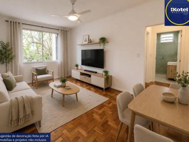Apartamento reformado de 1 quarto, vaga rotativa no bairro Partenon/Santana