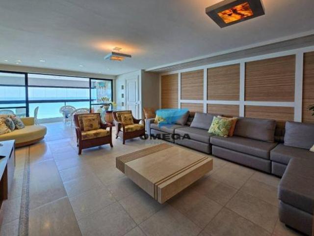 Apartamento reformado vista mar à venda na praia das Pitangueiras no Guarujá I Omega Imoveis