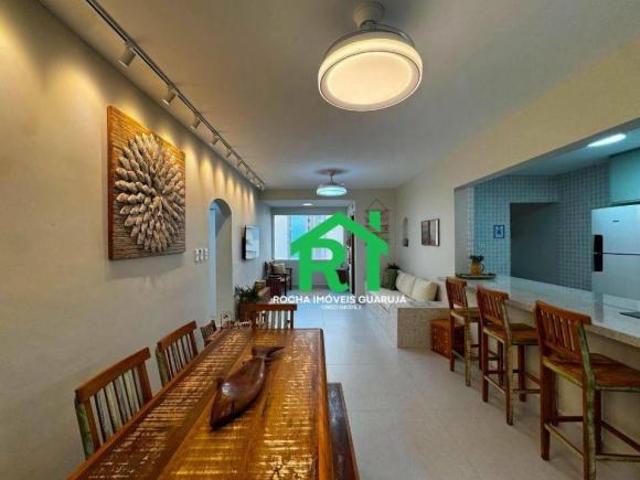 Apartamento reformado, vista mar com 3 quartos 2 suítes, 1 vaga à venda em Pitangueiras, Guarujá