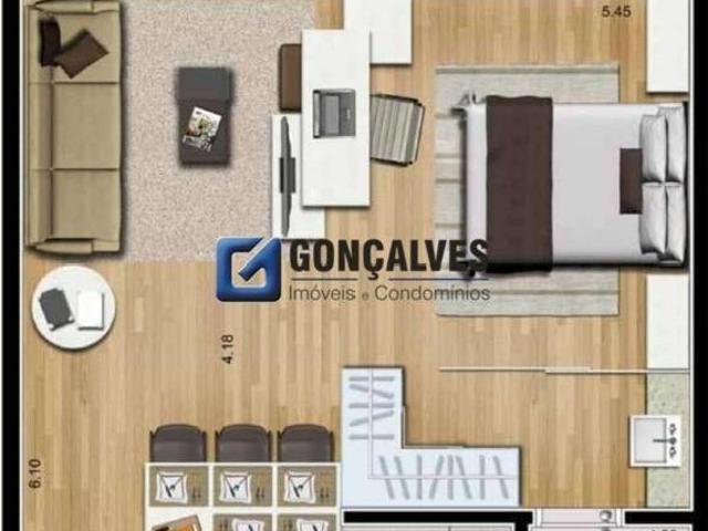Apartamento Residencial 1 Dormitório com Suíte no Centro de SBC, Financiamento Aceito