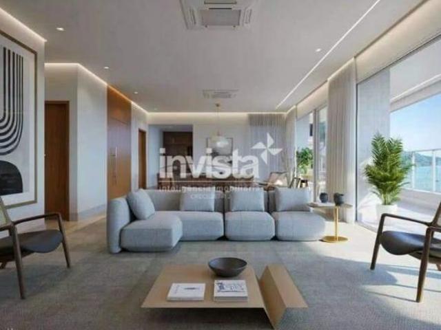 Apartamento Residencial de 4 Suítes à Venda em Gonzaga, Santos – 3 Vagas, Lazer Completo