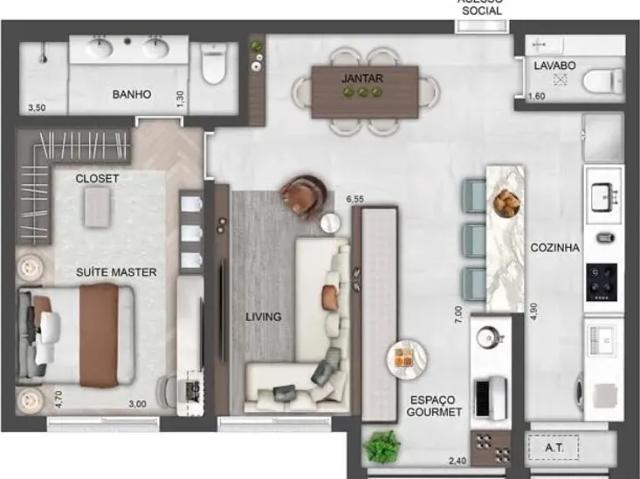 Apartamento residencial em são paulo sp, brooklin paulista