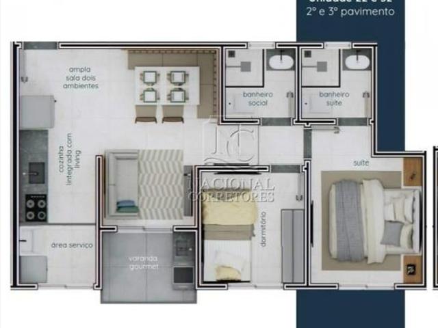 Apartamento Sem Condomínio à venda, 2 quartos, 1 suíte, 1 vaga, Campestre Sant