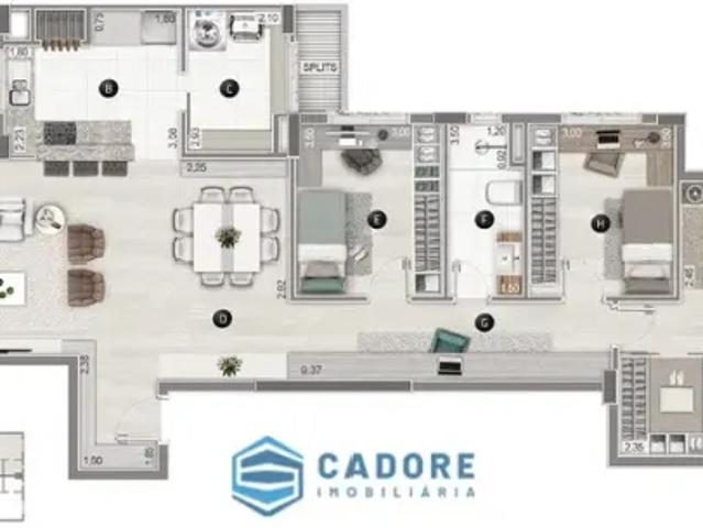 Apartamento semi mobiliado bairro Panazzolo cxs