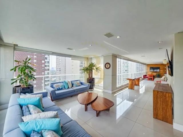 Apartamento sofisticado com 4 suítes e varanda gourmet 380 M2 no Campo Belo