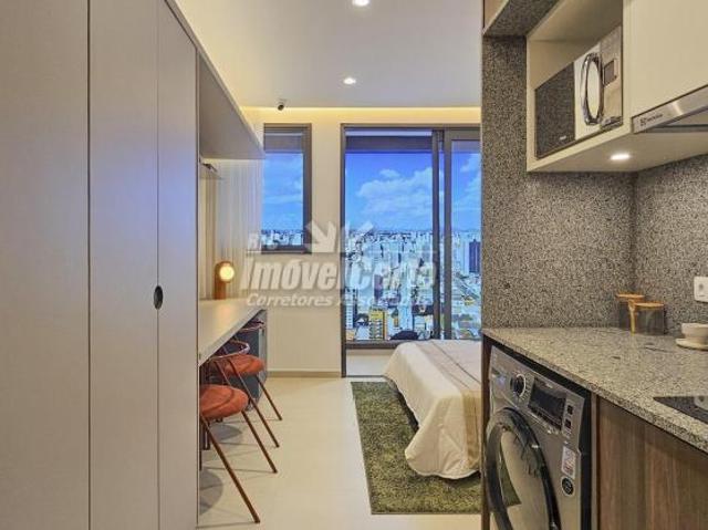 Apartamento studio de 24 m² privativo com sacada n