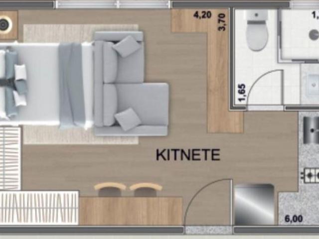 Apartamento Studio Kitnet 1 quarto 25 m² Centro Curitiba PR