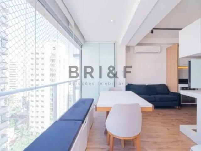 Apartamento studio MOBILIADO à venda, 1 vaga de garagem. Brooklin