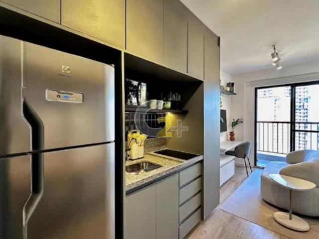 Apartamento studio mobiliado à venda no Itaim Bibi, 1 quarto, sem vaga