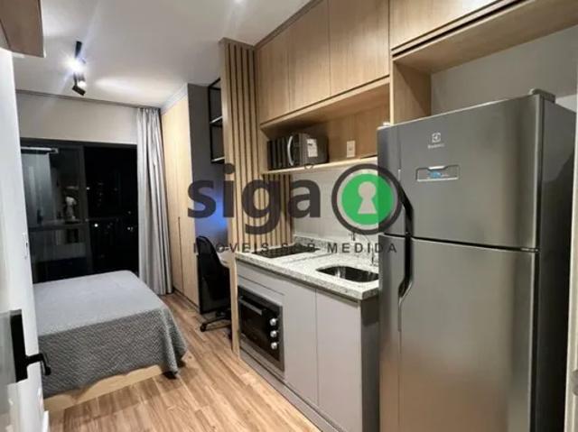 Apartamento studio mobiliado com para locação no brooklin na rua sempre vivas