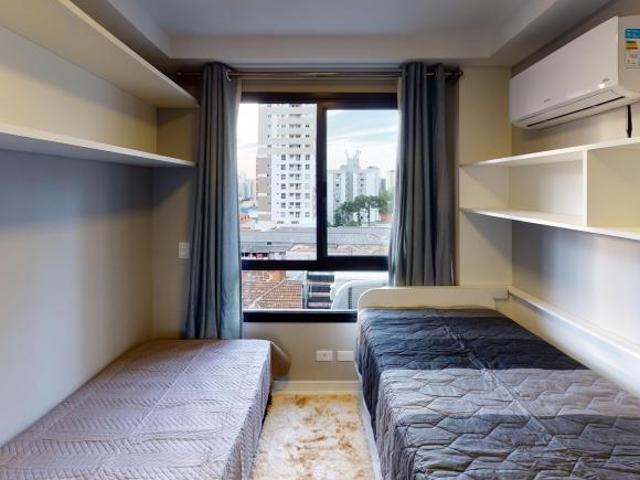 Apartamento Studio Mobiliado Condomínio Clube no Centro de Curitiba