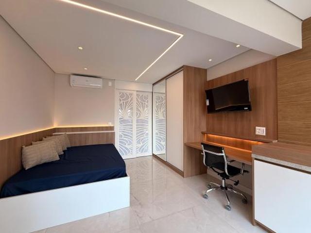 Apartamento studio mobiliado para vender ou alugar no Air Brooklin, próx. metrô