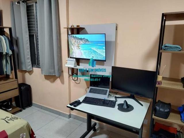 Apartamento STUDIO meia quadra da praia, vaga e portaria 24h Gonzaga em Santos