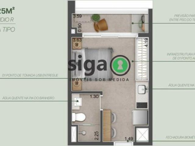 Apartamento Studio para venda em Santo Amaro, São Paulo SP