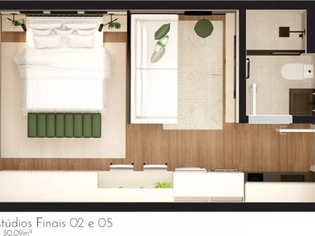 Apartamento, Studio residencial, 30.09m²