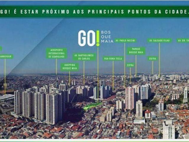 Apartamentos com 2 dormitórios com ou sem vaga de garagem a 400 metros do shopping maia com obras av